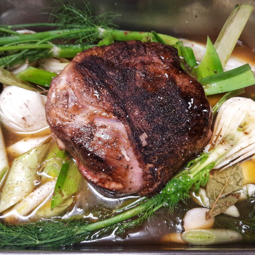 Slow roasted leg of goat with fennel and honey recipe - Cylon Rolling Acres