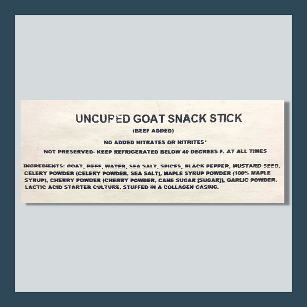 Wisconsin Farm Raised Goat Meat- Goat Snack Sticks - Cylon Rolling Acres